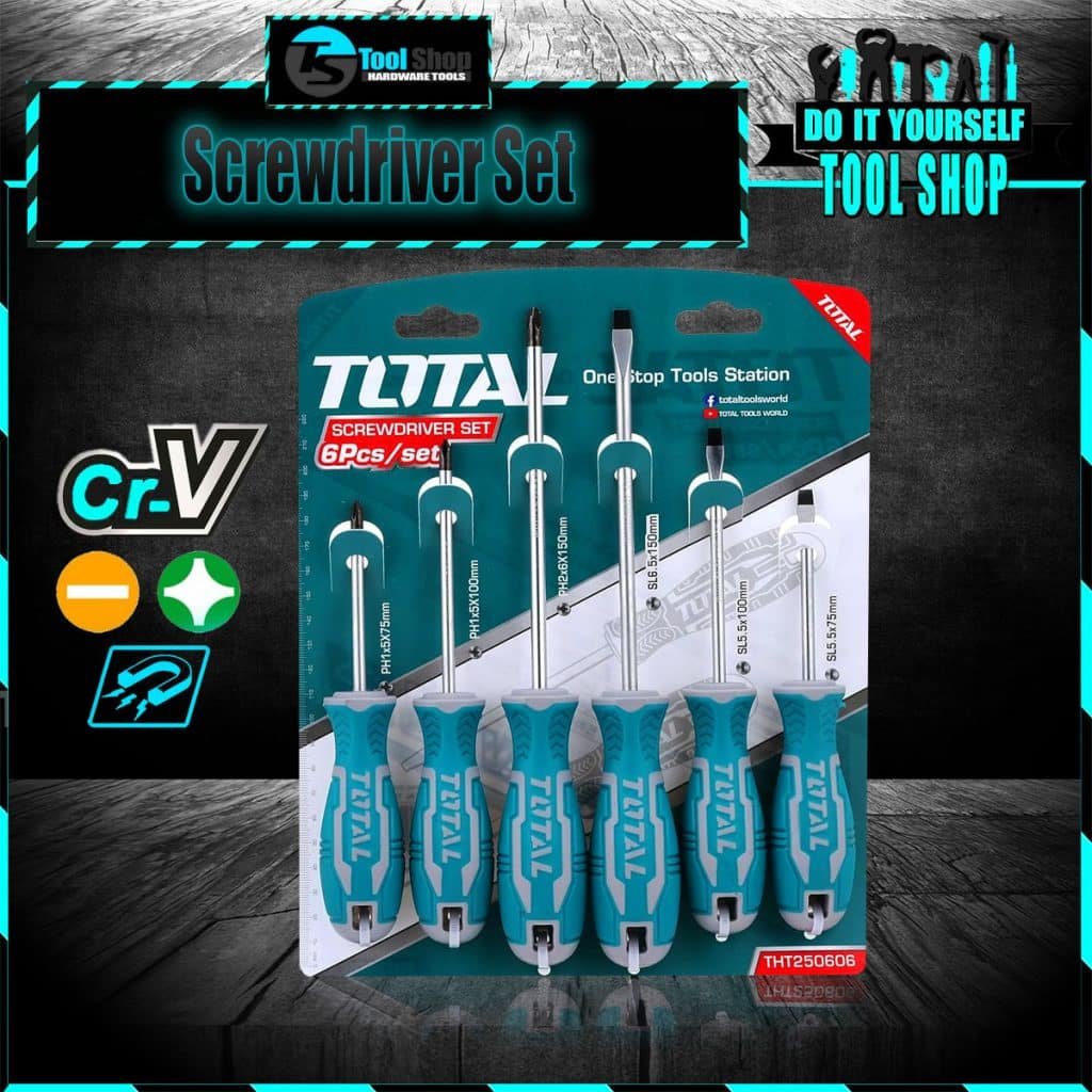 Total 6 Pcs Screwdriver Set THT250606 Total tool pakistan