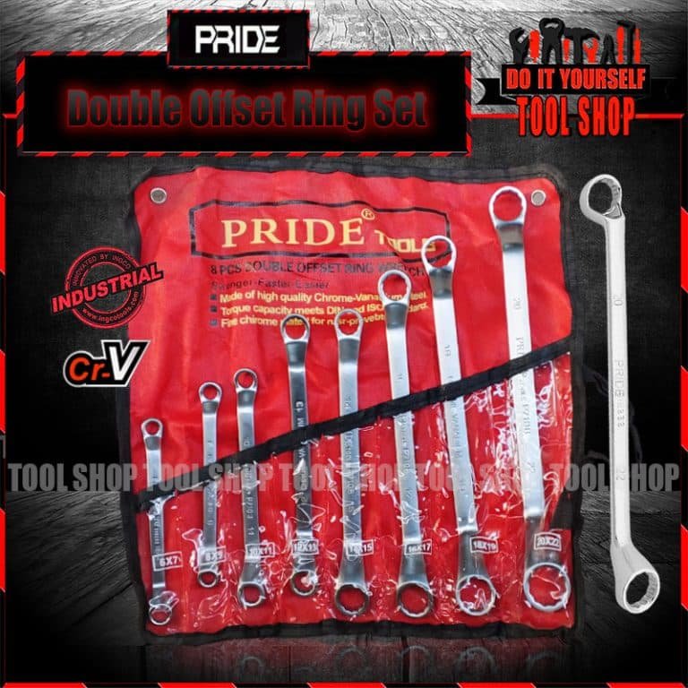 Pride 8pcs Offset Ring Spanner Set 6–22mm | Long Type